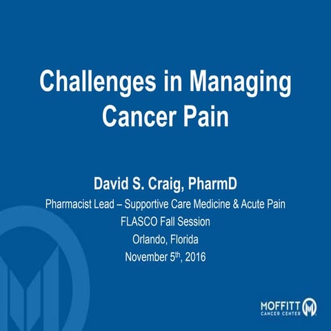 Challenges in Managing Cancer Pain | PPTX