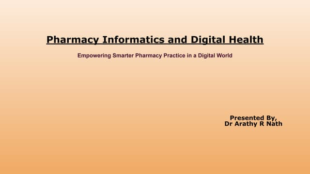 Application of Computers in Pharmacy | PPTX