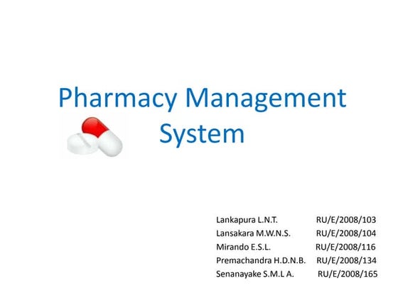 Hospital Pharmacy: Lecture Four | PPT