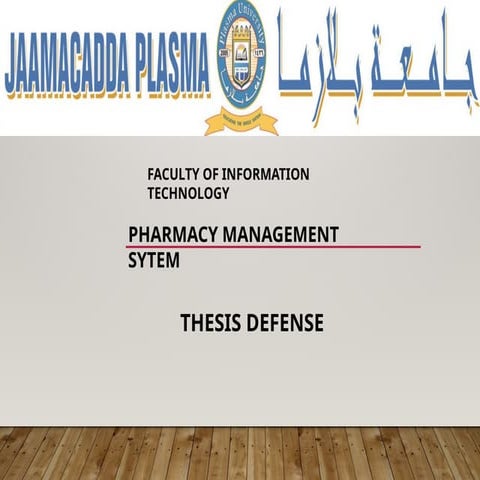 Pharmacy management system project report | DOCX