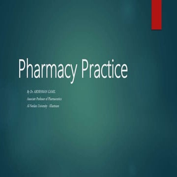 Pharmacy practice | PPTX