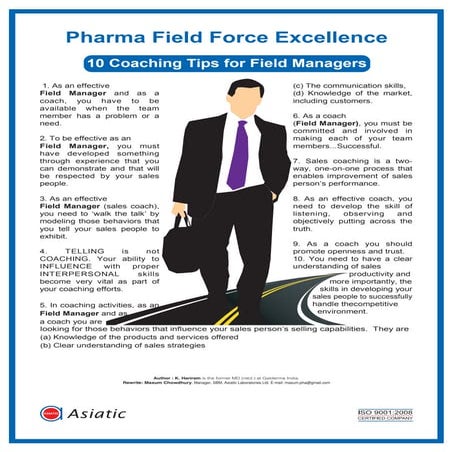 Pharma Field Force Excellence for Field Managers | PDF