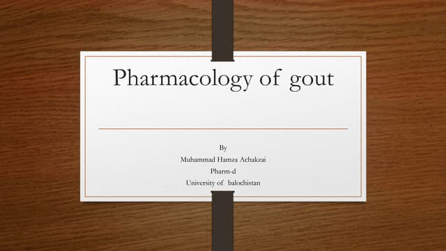 Gout | PPTX