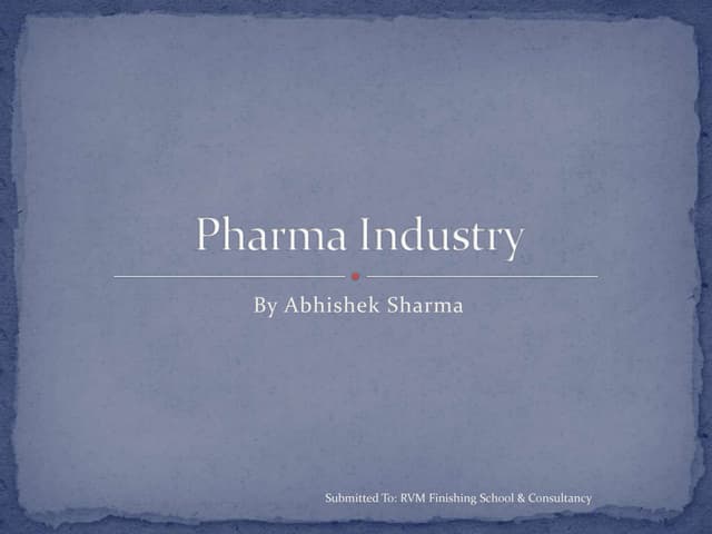 Indian Pharma Industry | PPTX