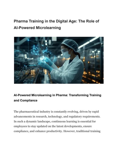 How AI-Powered Microlearning is Revolutionizing Pharmaceutical Education _ MaxLearn.pdf