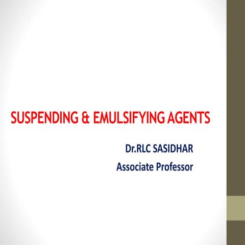 Suspending agents | PPTX