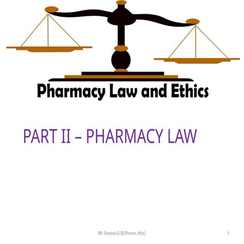 Ch 8. laws governing the practice of pharmacy | PPTX