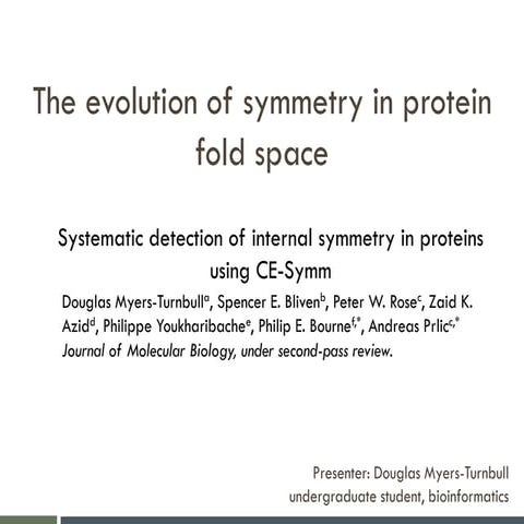 CE-Symm, protein symmetry, and the evolution of protein folds | PDF