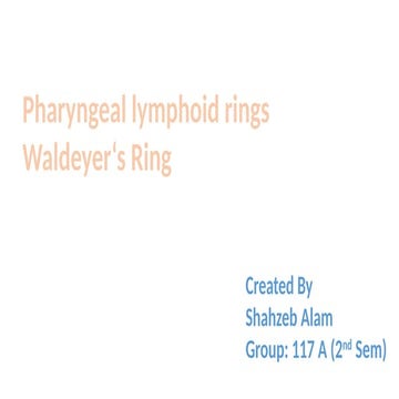 Pharyngeal lymphoid rings anatomy .pptx