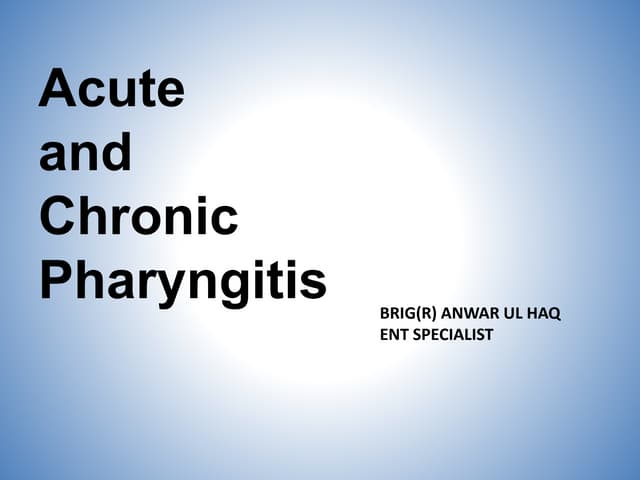 Acute and chronic inflammations of larynx | PPT