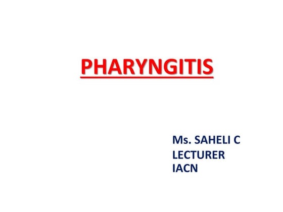 Pharyngitis | PPTX