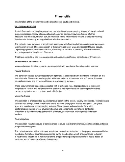 Pharyngitis | PPTX