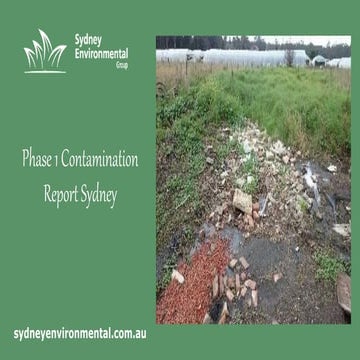 Contamination report sydney | PPTX