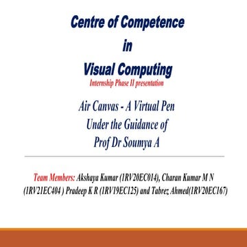 Air Canvas | PPTX | Technology & Computing