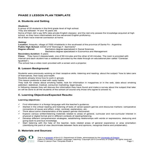 Phase2 lesson plan | PDF