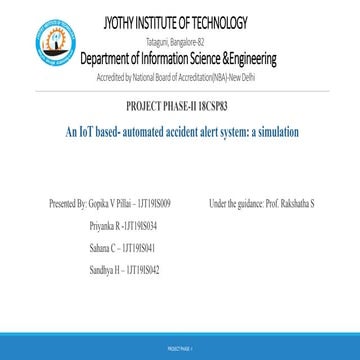 an IoT based automated accident alert system | PPTX