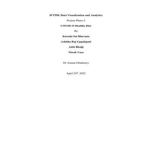 Covid 19 Healthy Diet Docx