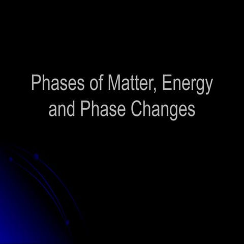 Phase changes | PPT