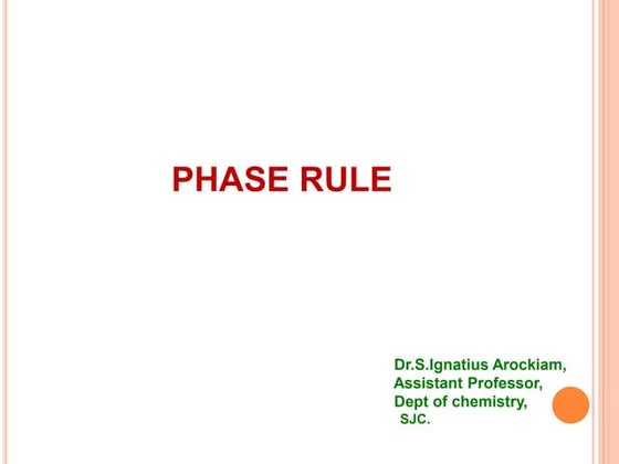 Phase diagram of a one component system ( water system ) | PPTX ...