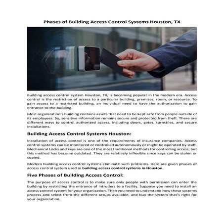 Access Control for Physical Security and | PPTX