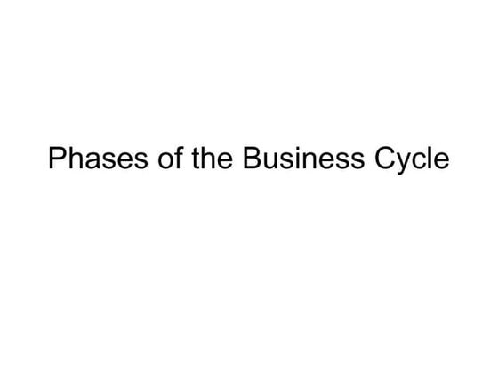 Chater 2 business cycle 22 | PDF