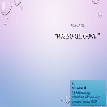 Phases Of Cell Growth powerpoint presentation | PPTX
