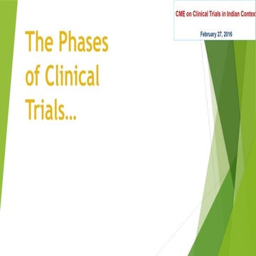 Phases of clinical trials 123456789123456 | PPTX