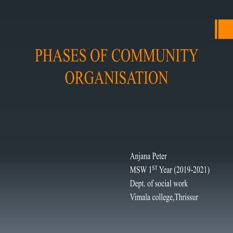 Community Organizing Process Chapter 2., Section 6. The Institute Of