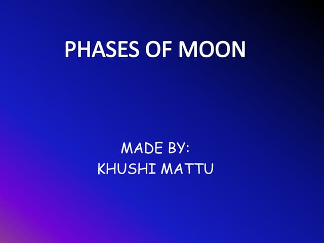 The 8 phases of moon grade 5 lesson in Science | PPT
