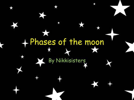 The 8 phases of moon grade 5 lesson in Science | PPT