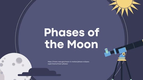 The 8 phases of moon grade 5 lesson in Science | PPT