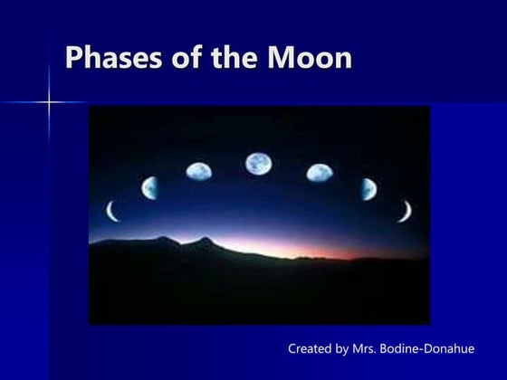 The 8 phases of moon grade 5 lesson in Science | PPT