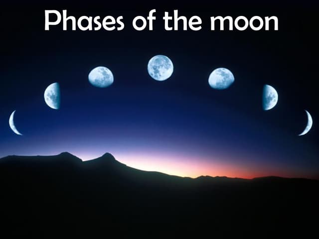 The 8 phases of moon grade 5 lesson in Science | PPT
