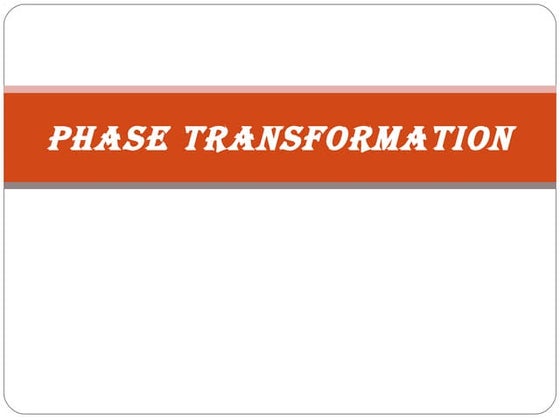 Transformation of martensite | PPT