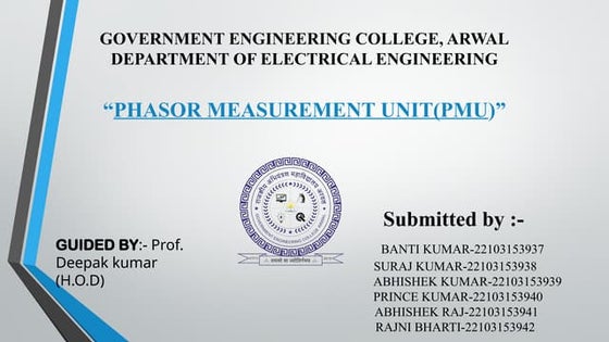 WIDE AREA MONITORING SYSTEMS(WAMS) | PPTX | Operating Systems | Computer Software and Applications