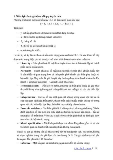 Tổng kết công thức kinh tế lượng ( kinh te luong) | PDF