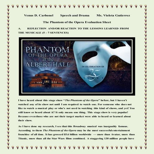 Phantom of the Opera Part 1 | PDF