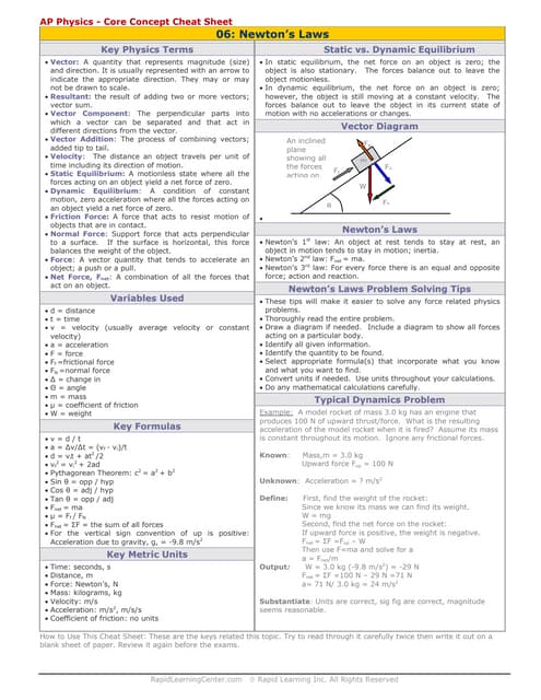 Temperature and Kinetic Theory of Gases cheat sheet | PDF