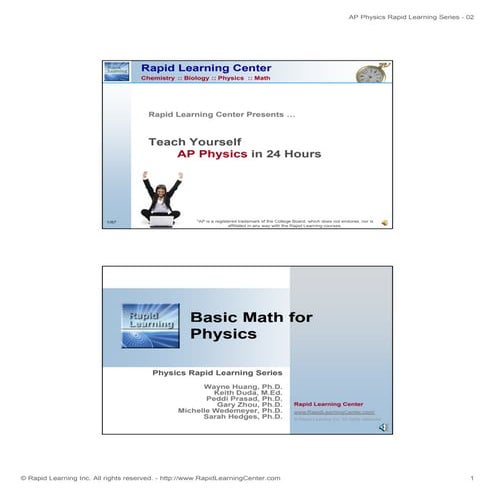 Basic Math for Physics | PDF