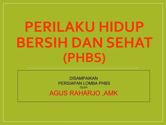 Power Point PHBS | PPTX