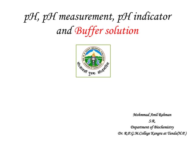 Buffer solution | PPTX