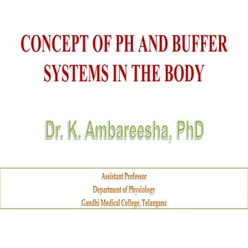 Ph & Buffer systemby dr ambareeshapptx | PPT