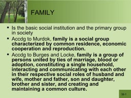 Family structures & Classification (for a Sociology Presentation) | PPT