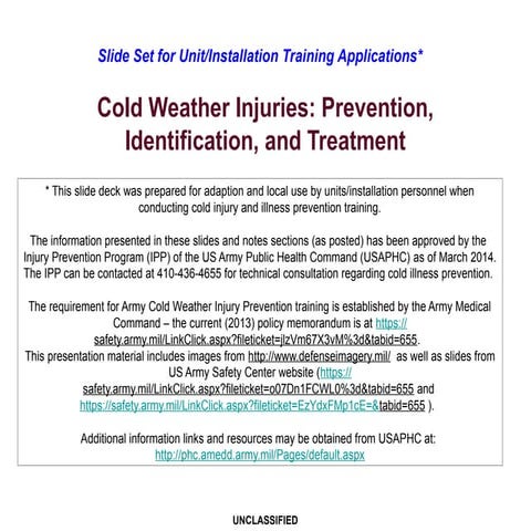 PHC_Cold_Weather_Injury_training.pptx pp | PPTX