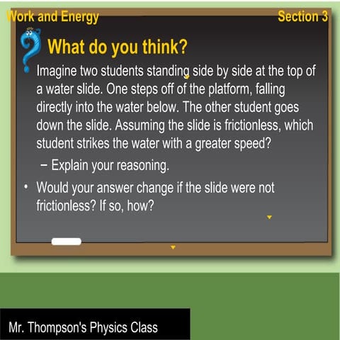 Physics Work and Energy | PPT