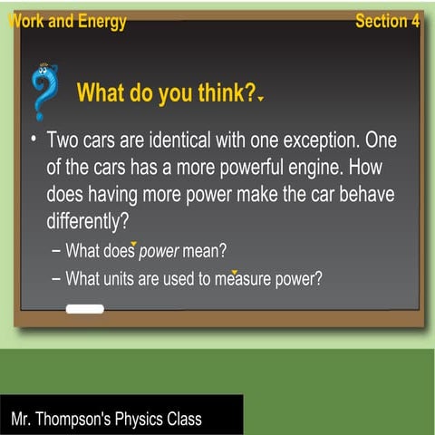 Physics Work and Energy | PPT