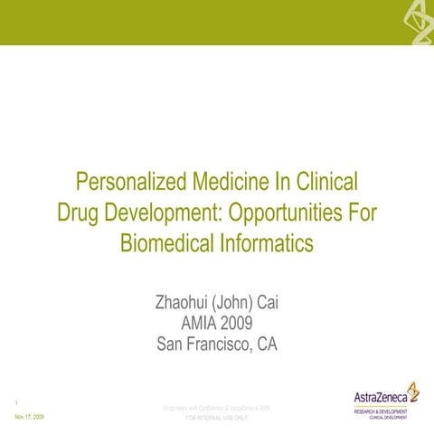 Personalized Medicine In Clinical Drug Development: Opportunities For ...