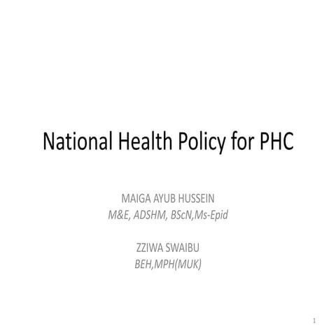 PHC Policy.ppt