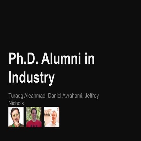 HCII20: Ph.D. Alumni in Industry | PPTX