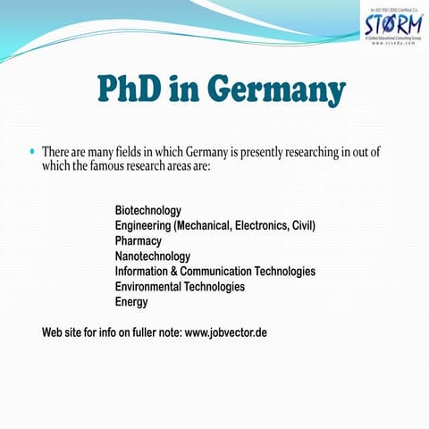 Ph D In Germany | PPTX